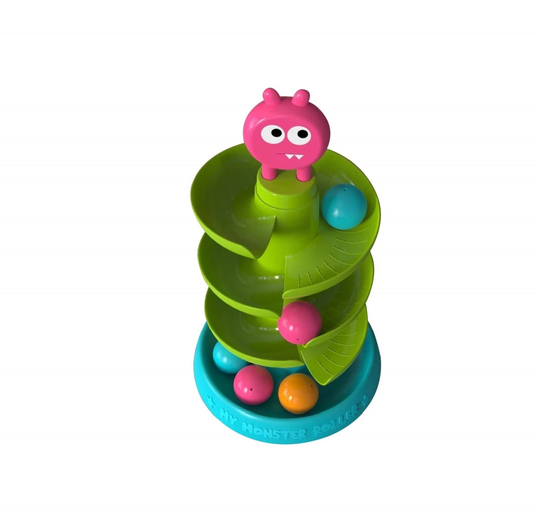 Fingo brain Monster Roller 3 Balls Drop and Roll Swirling Tower 4 Layer ...